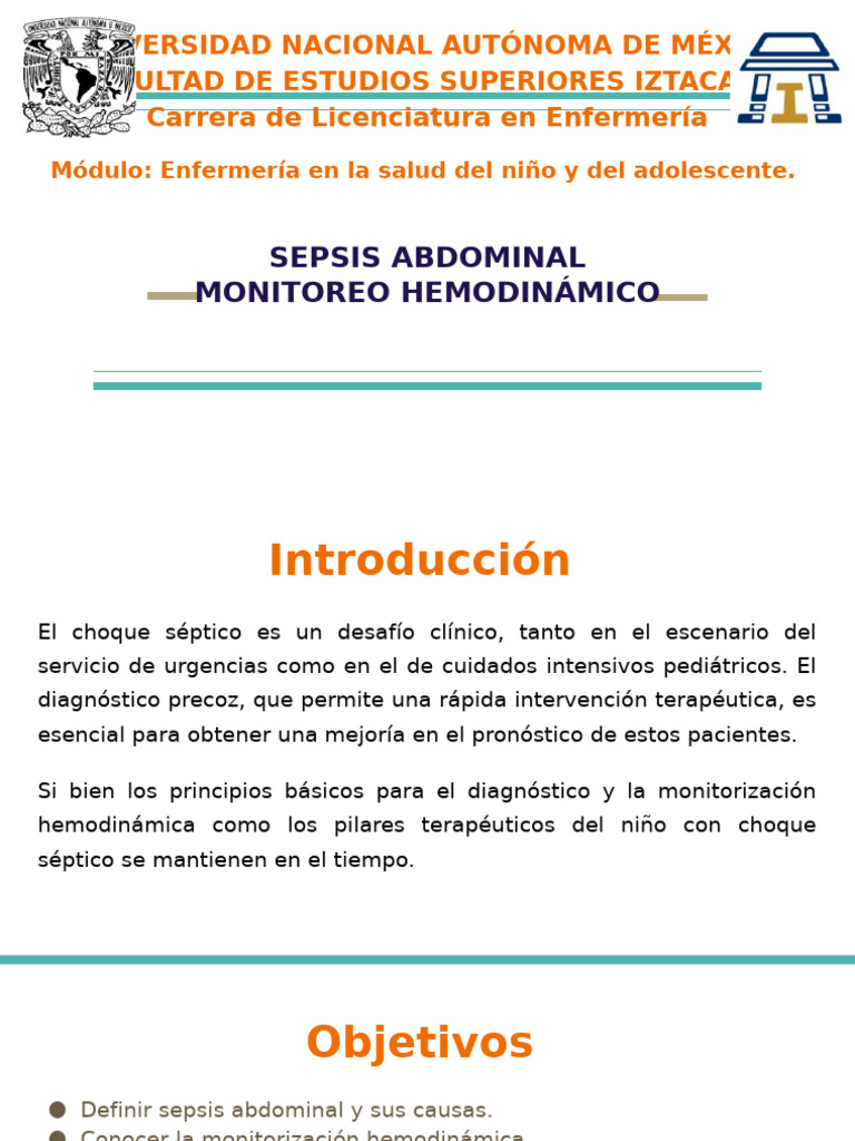 u5. e2 Sepsis Abdominal y Monitoreo Hemodinamico (1) | PDF | Septicemia ...