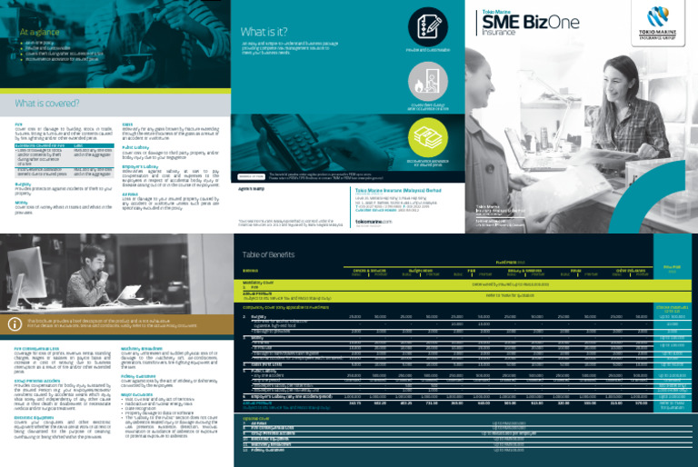 Tokio Marine SME BizOne Brochure (English) | PDF | Liability Insurance | Insurance