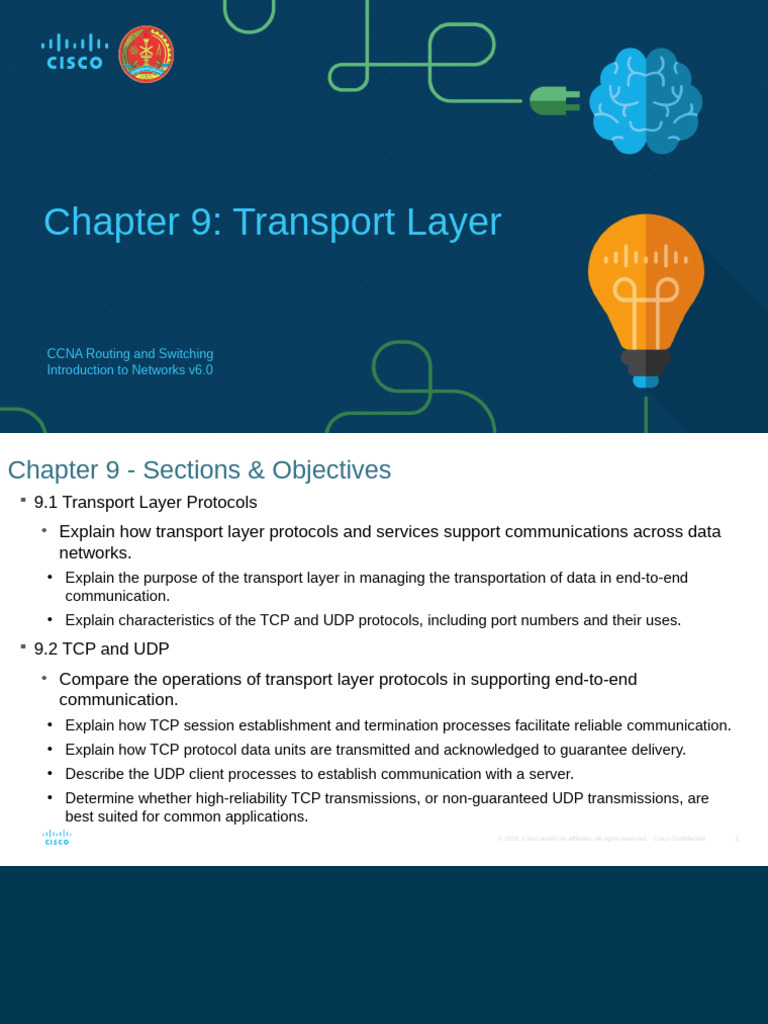 Ch09-Transport Layer | PDF | Transmission Control Protocol | Port (Computer Networking)