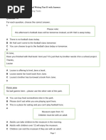 KET A2 Reading and Writing Test 01 | PDF