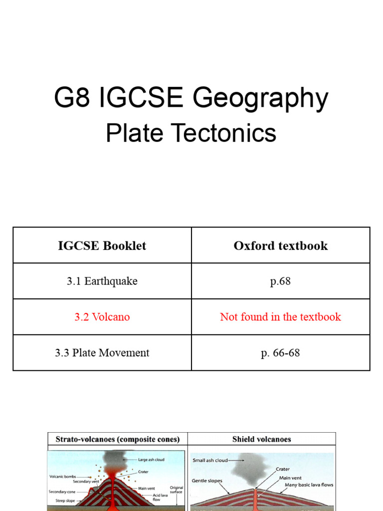 24-25 G8 IGCSE Plate Tectonics | PDF