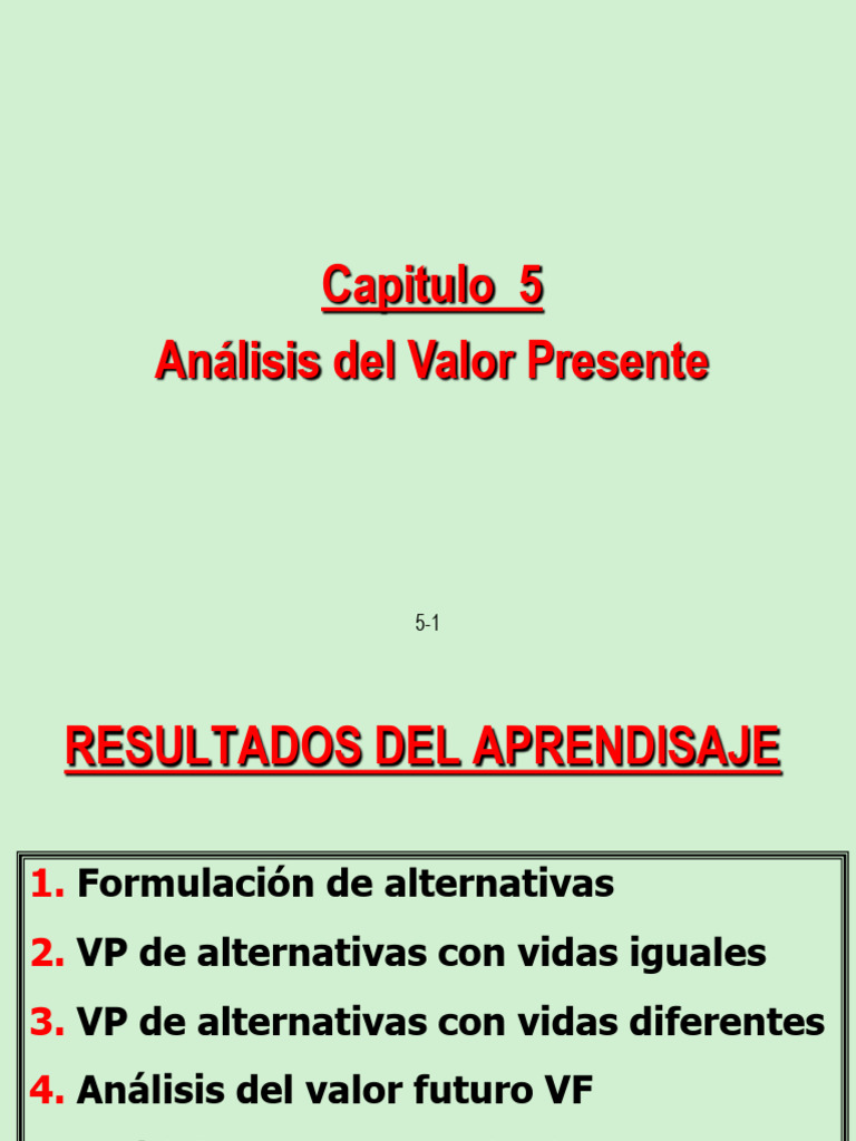 Capítulo 5 - Análisis Del Valor Presente | PDF