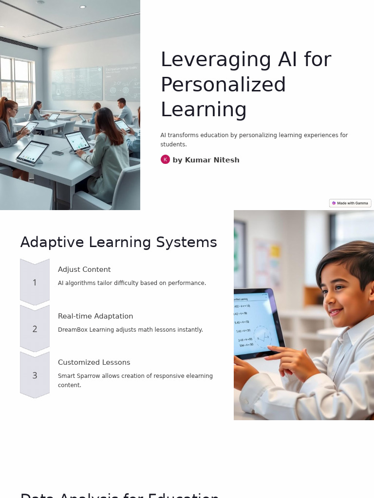 Leveraging AI For Personalized Learning | PDF