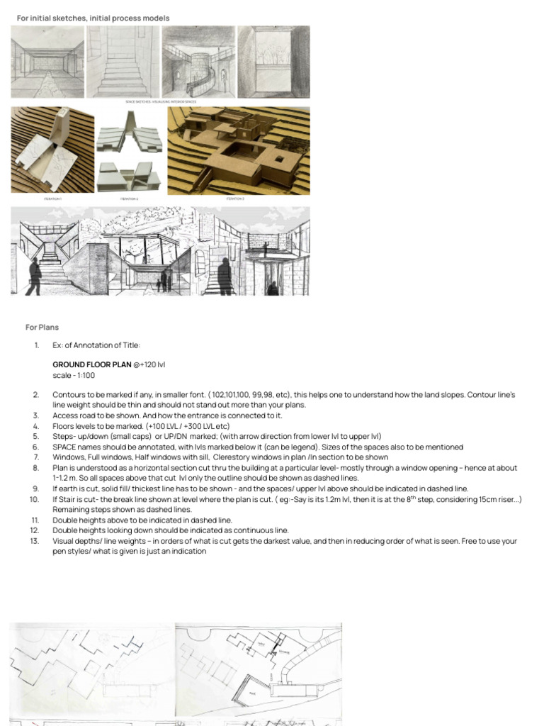 B2023_S4_Drawing Checklist for Mid Sem | PDF | Stairs