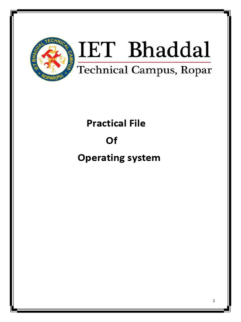 Practical File of Operating System | PDF | Booting | Linux Distribution