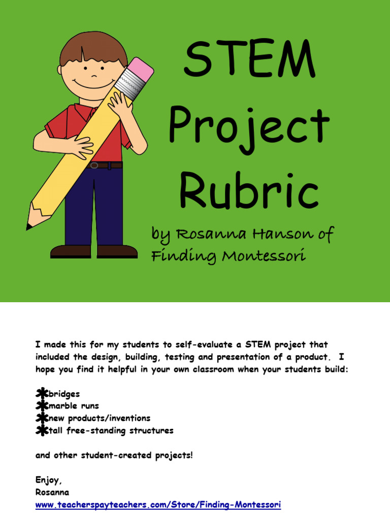 STEM Project Self-Evaluation Rubric | PDF | Learning