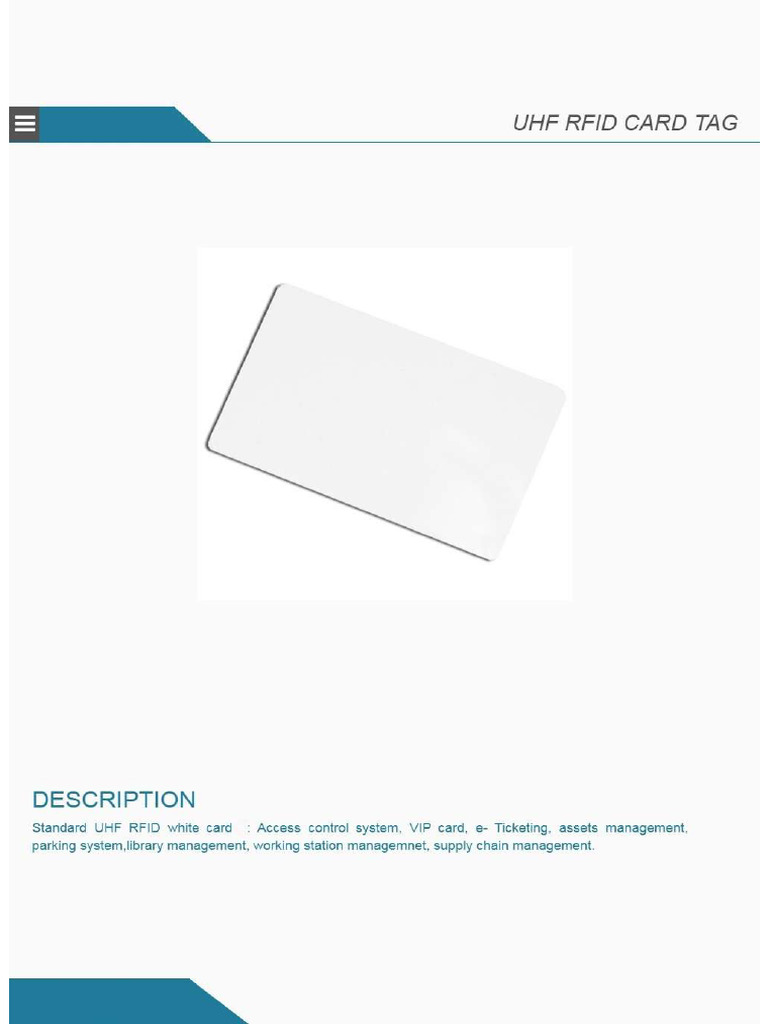 Passive RFID Tag | PDF