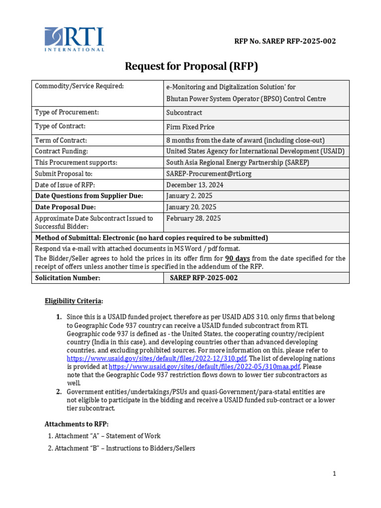 Sarep RFP-2025-002 | PDF | Password | Computer Network