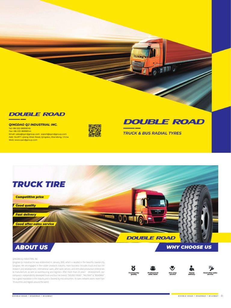 Double Road Truck Tire Catalog | PDF | Motor Vehicle | Products