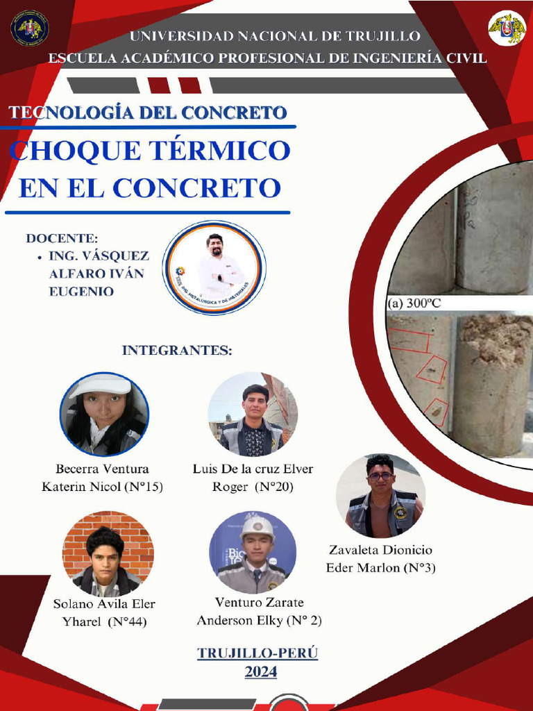 Ensayo N°3 Choque Térmico en El Concreto | PDF | Hormigón | Temperatura