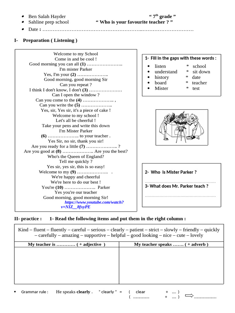 Who Is Your Favourite Teacher | PDF | Linguistics