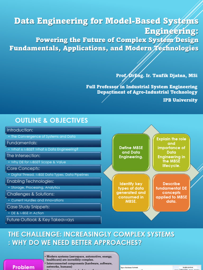 Data Engineering For Model-Based Systems Engineering | PDF | Systems Engineering | Product Lifecycle