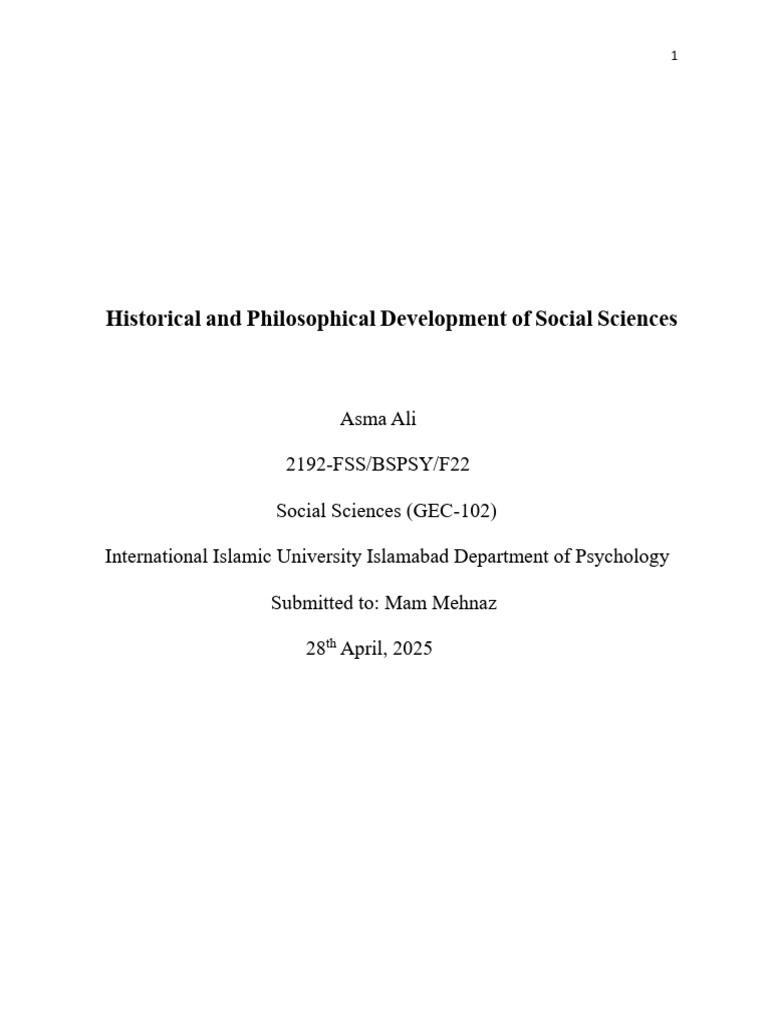 Eras in Social Sciences Development | PDF | Ancient Greek Philosophy ...