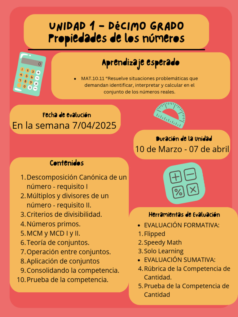 Propiedades de Números en Décimo Grado | PDF
