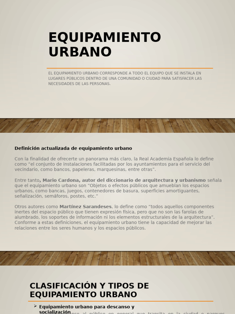 Equipamiento Urbano | PDF | Infraestructura | Residuos