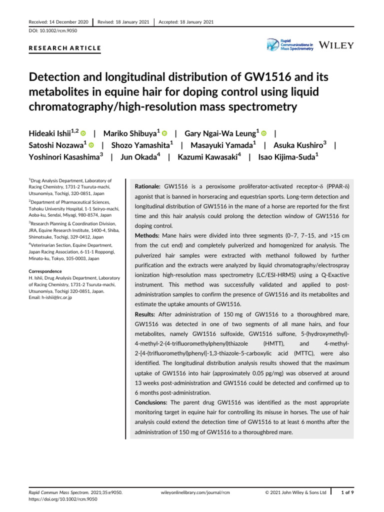 29. Detection and longitudinal distribution of GW1516 and its ...