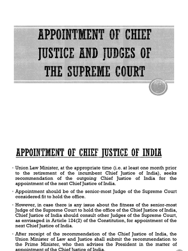 Supreme Court Chief Justice Appointment Process | PDF | Supreme Court ...