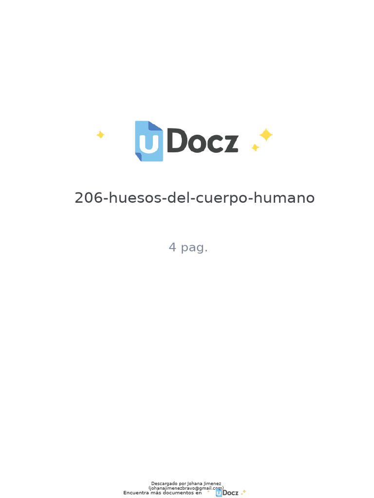 206 Huesos Del Cuerpo Humano 217638 Downloable 916707 | PDF | Anatomía ...