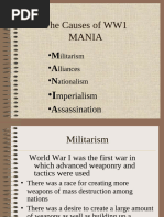 Causes of WWI: The MANIA Framework | PDF | World War I | Austria Hungary