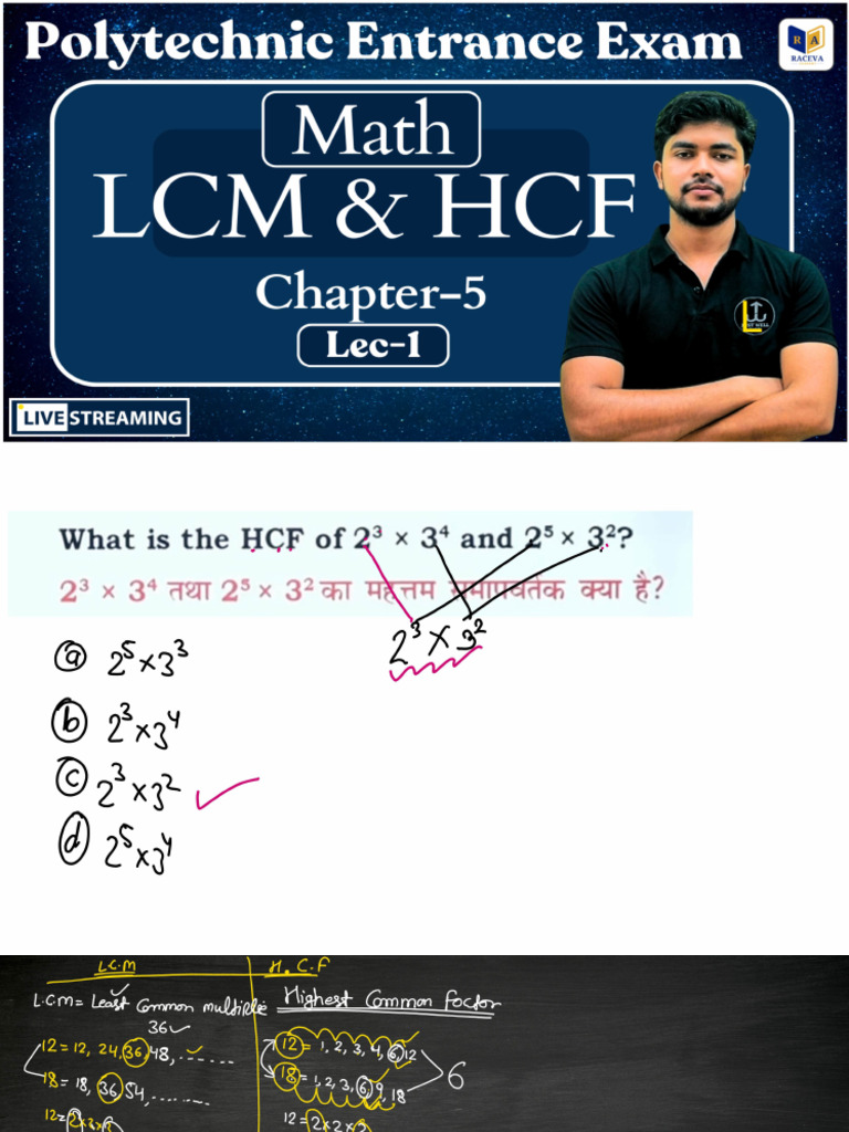 Chapter-5 (LCM & HCF) Lec-1 | PDF