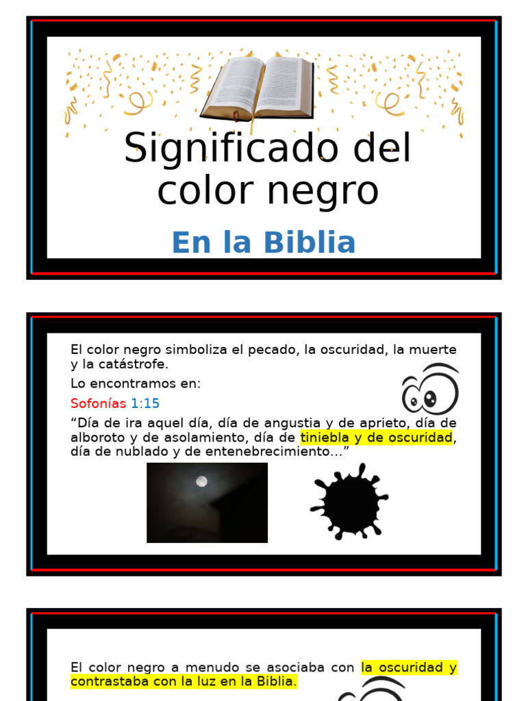 Significado del color negro en la Biblia | PDF
