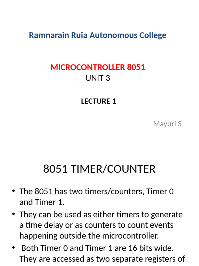 MICROCONTROLLER 8051 | PDF | Classes Of Computers | Central Processing Unit