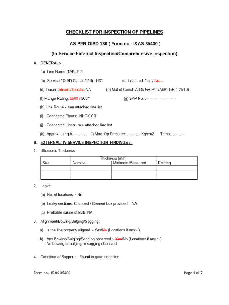Common CHECKLIST Table E | PDF | Materials | Building Engineering