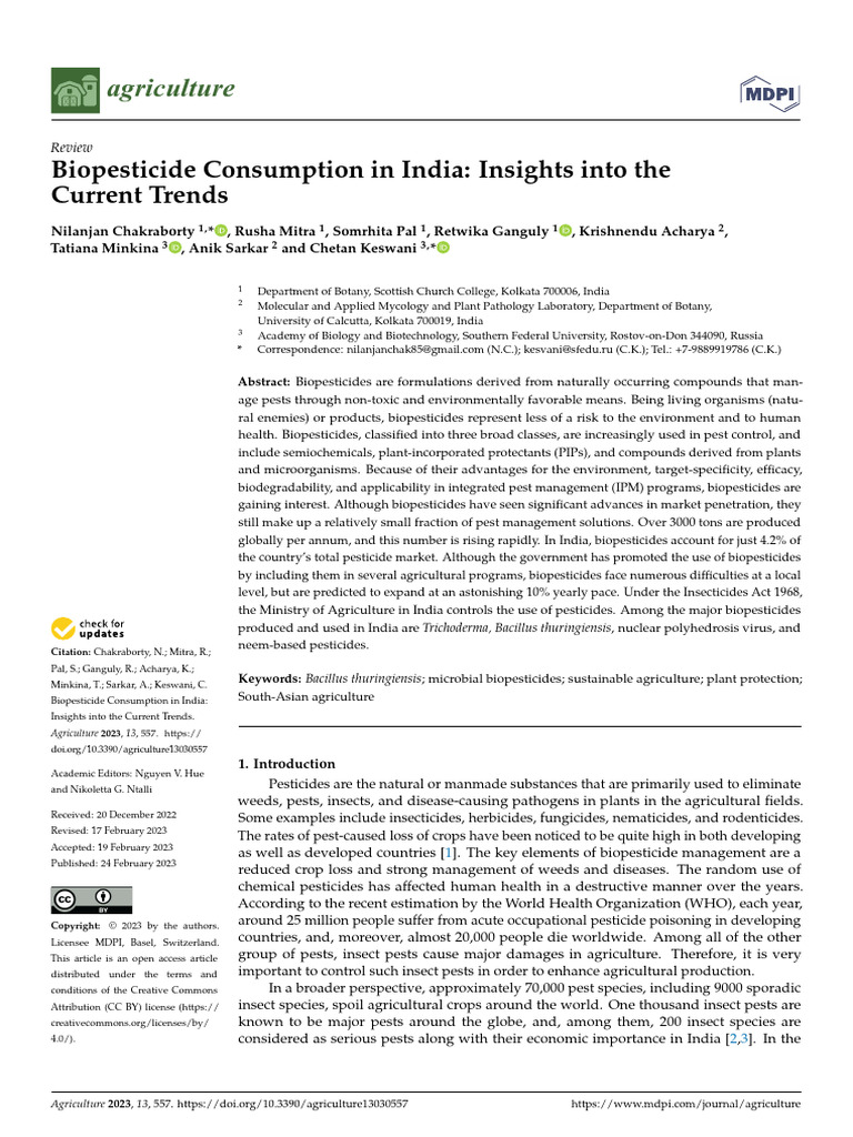 Biopesticide Consumption in India | PDF | Pesticide | Insecticide