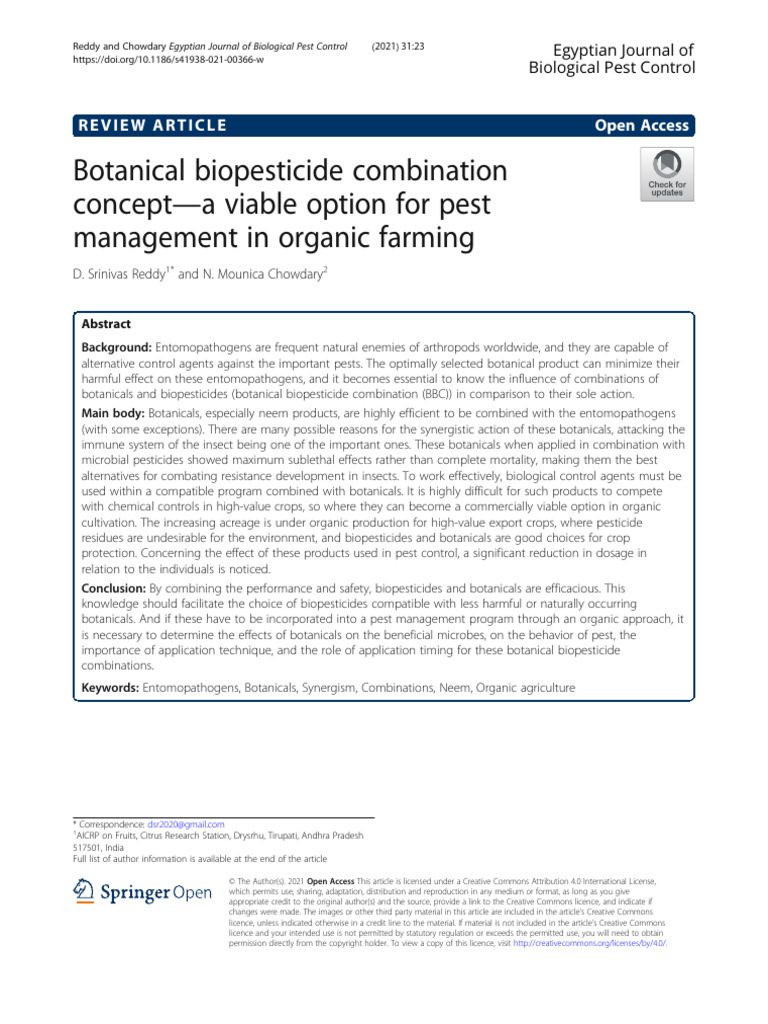 Botanical Biopesticide Combination-PRINTED | PDF | Insecticide | Pest ...