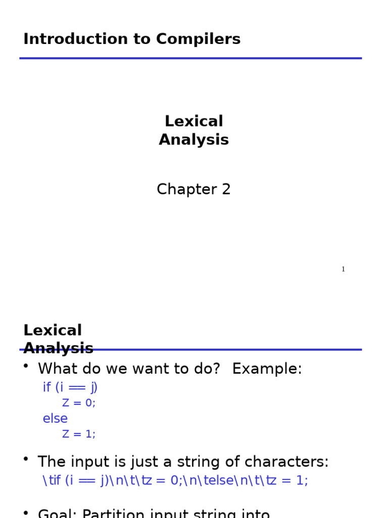 Chapter 2 Lexical - Analysis | PDF | Computer Programming | Formalism (Deductive)