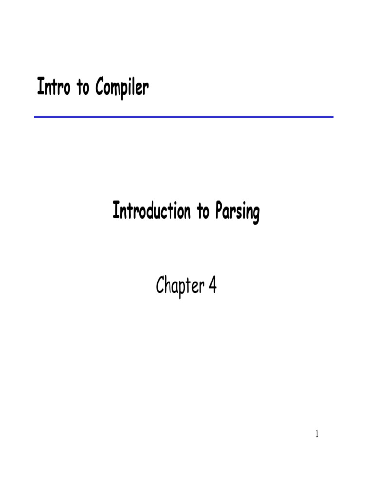 Chapter 4 Intro - To - Parsing | PDF | Parsing | Computer Programming