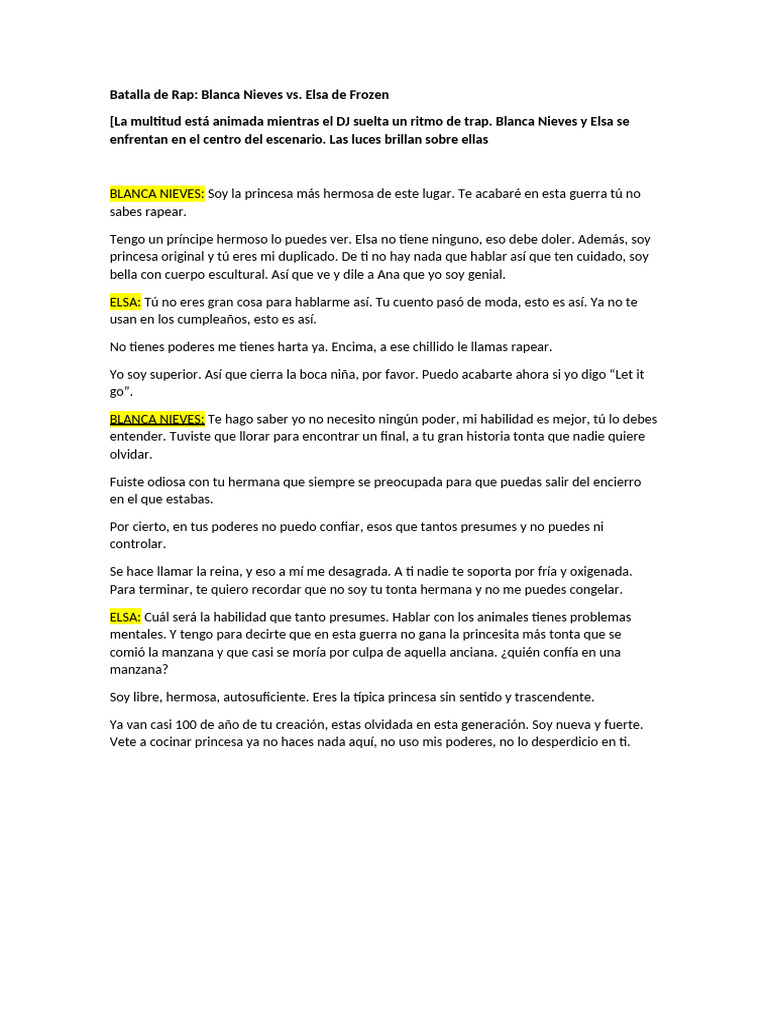Batalla de Rap | PDF