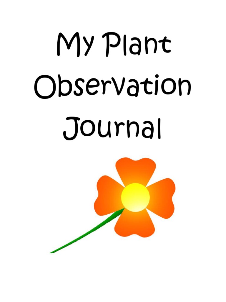 My Plant Observation Journal | PDF | Career & Growth | Self-Improvement