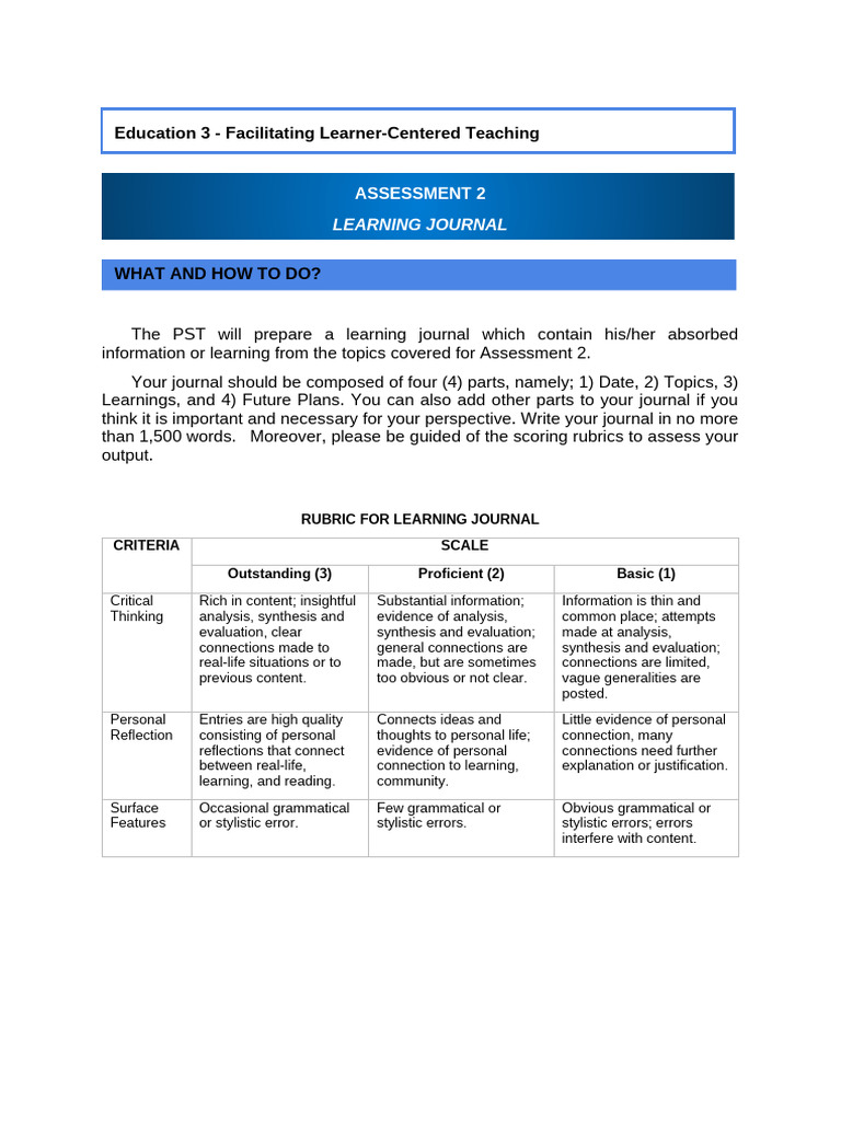 EDUC3 Assessment-2 Week12 | PDF