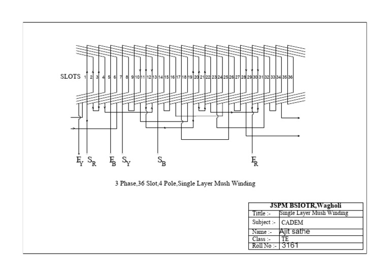 Single Layer Winding Drawing 2 | PDF