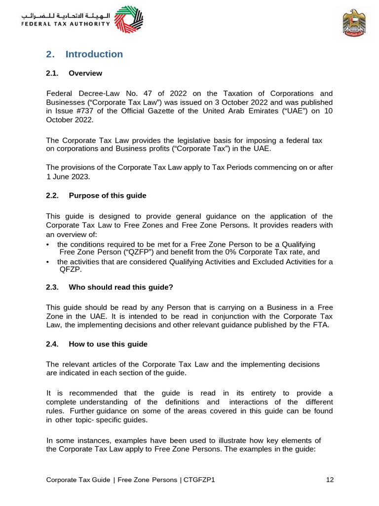 Free Zone Persons - 20 05 2024 Final For GCD | PDF | Corporate Tax In ...