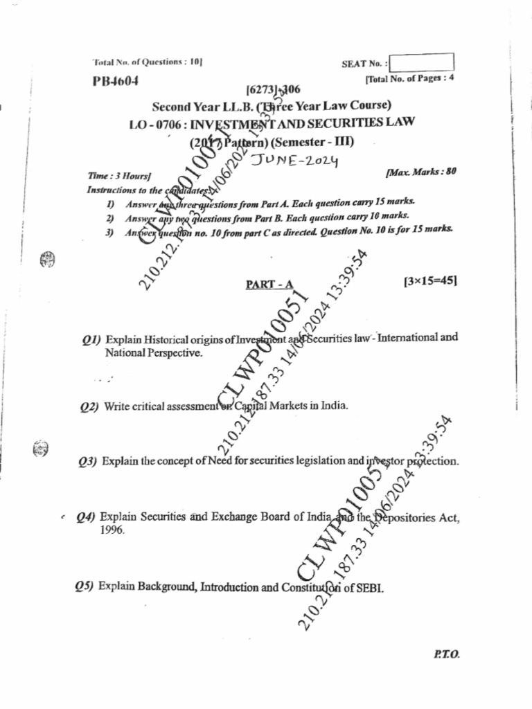 Investment PYQ | PDF