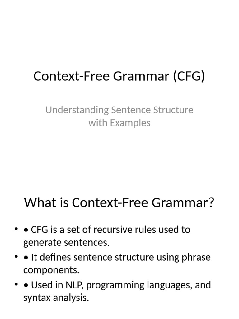 Context_Free_Grammar_Presentation (1) | PDF