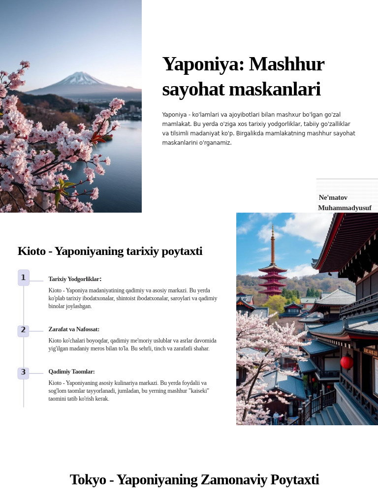 Yaponiya - Sayohat Maskanlari | PDF