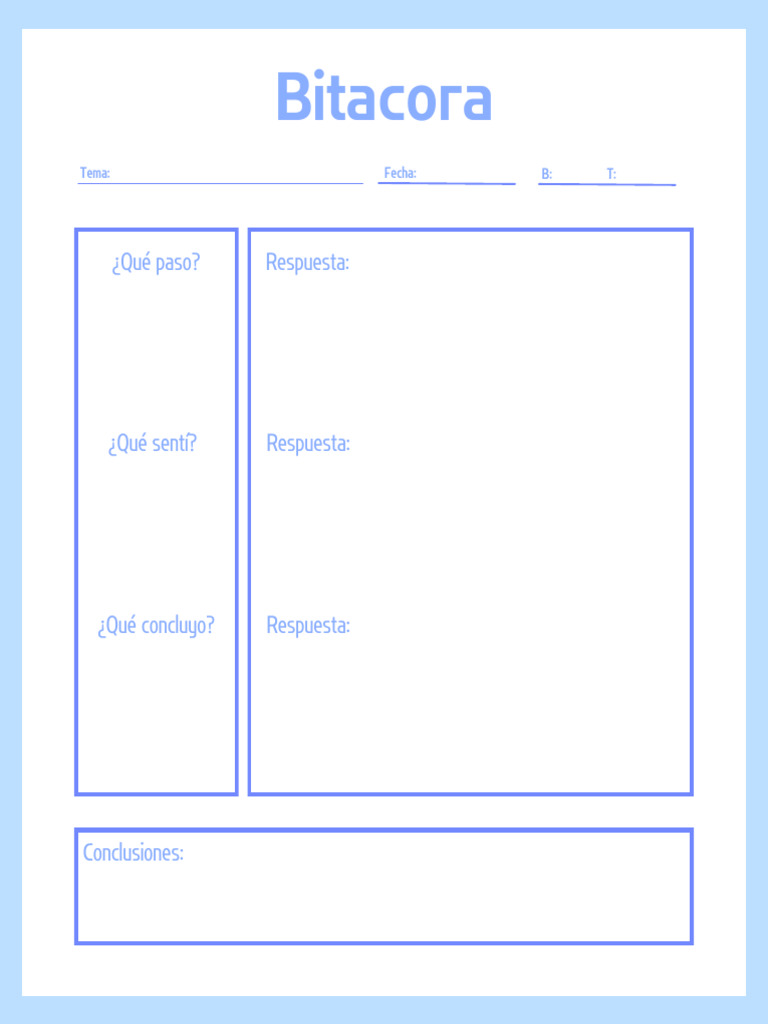 Hoja de Trabajo Nota Cornell Minimalista Azul | PDF