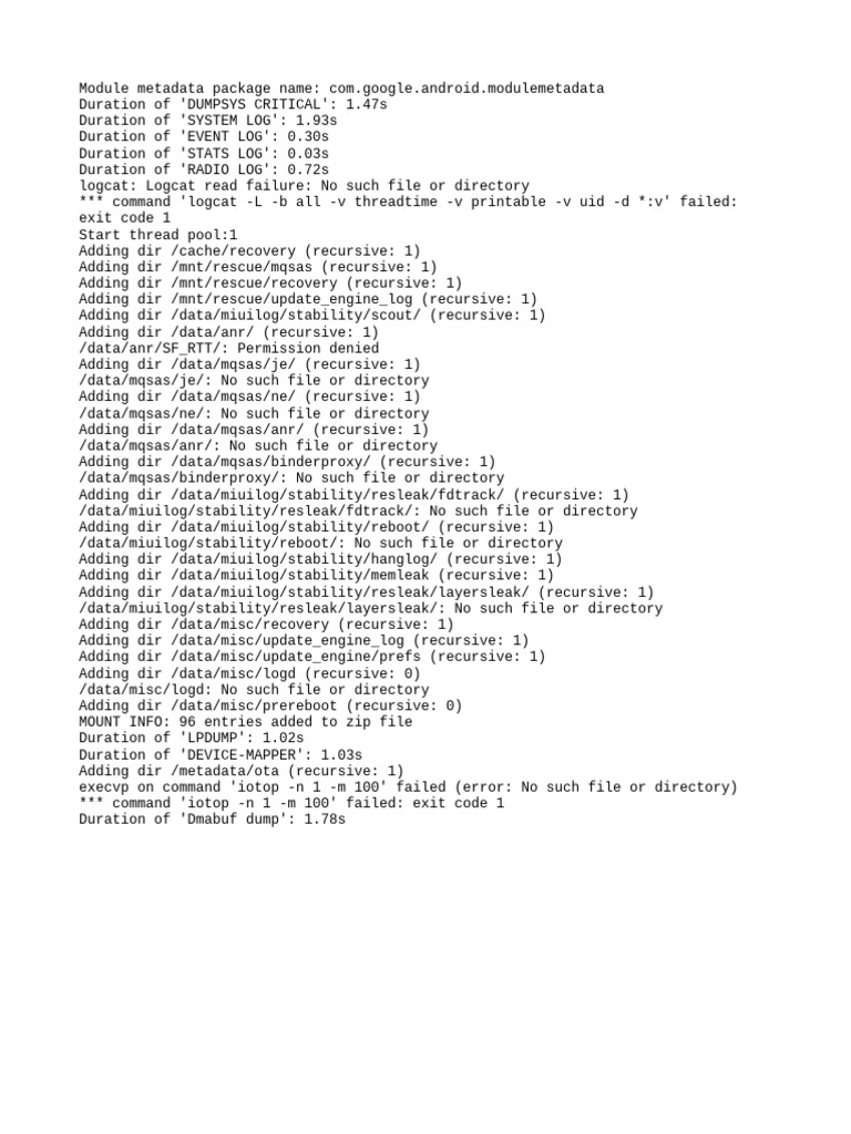 Bugreport Lake - P - Id UP1A.231005.007 2025 05 09 21 04 40 Dumpstate - Log 23268 | PDF