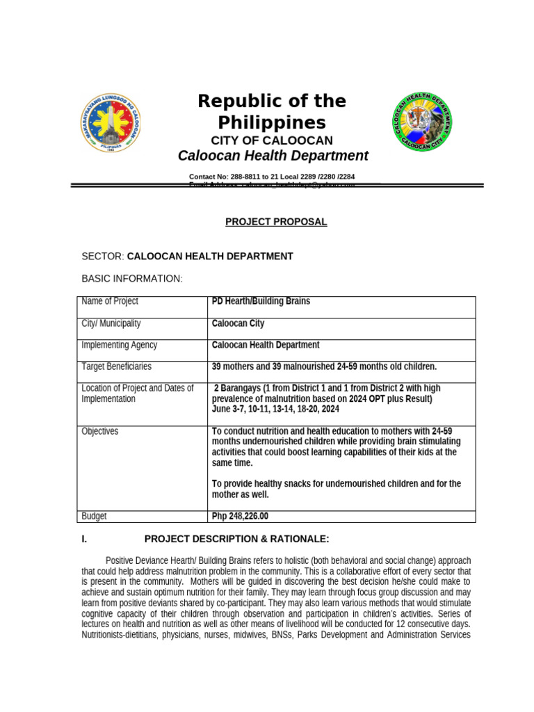 PD Hearth BB Revised Nov Final | PDF | Malnutrition