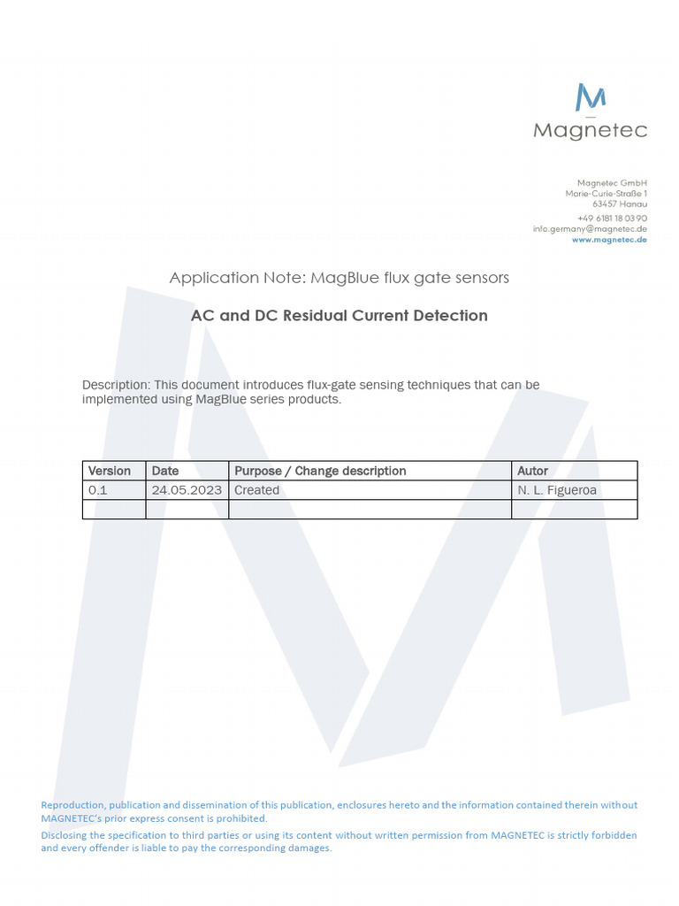 AppNote ResidualCurrentSensor | PDF | Magnetometer | Inductance