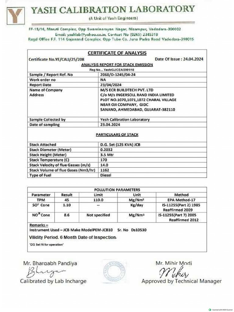Certificate of Analysis-1 - Page-0001 | PDF