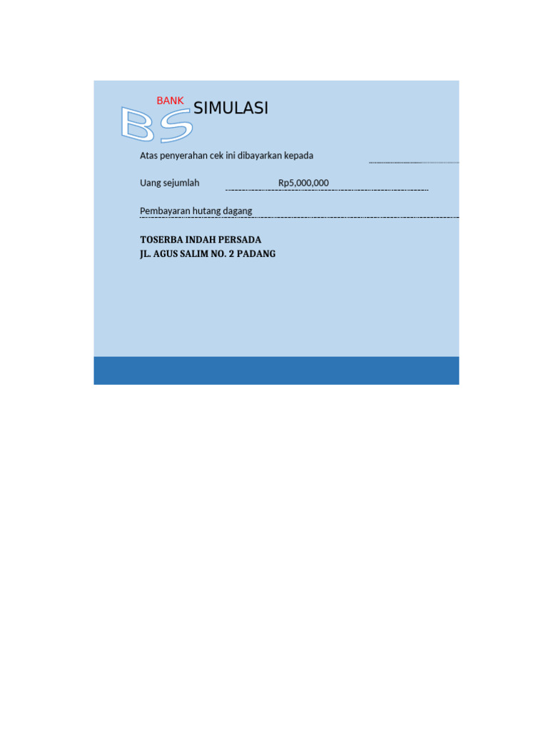 Cek Pt. Pusako Tarinka | PDF