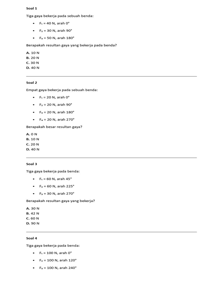 Soal Fisika Kelas 10 | PDF