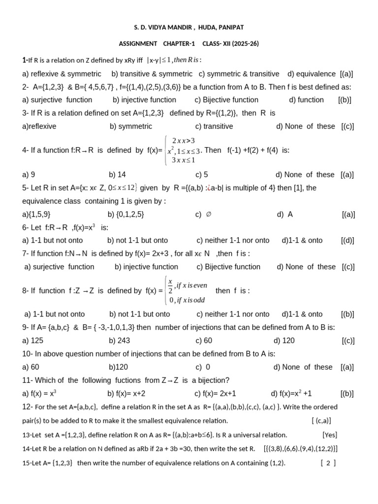 Pairing Natural Numbers in Relations | PDF | Function (Mathematics ...