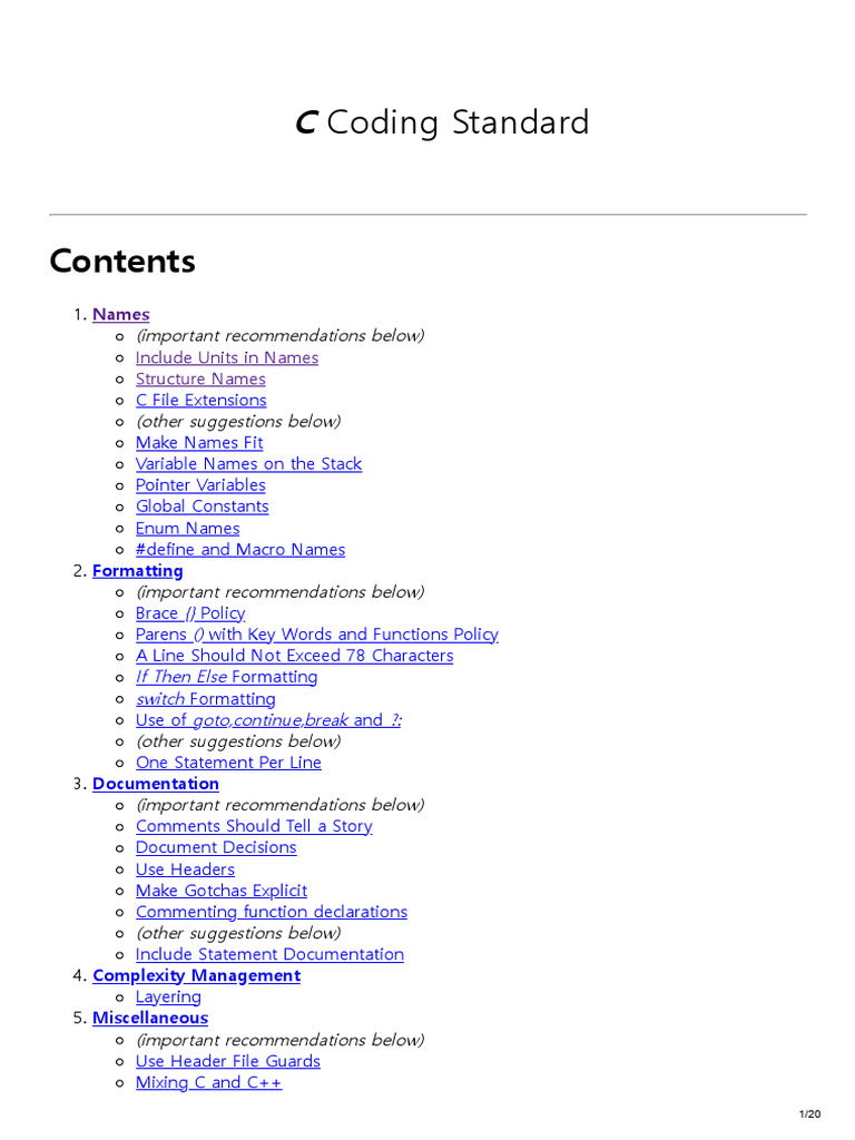 1.1.3.1 C Coding Standard (카네기멜론) | PDF | Pointer (Computer Programming) | Computing