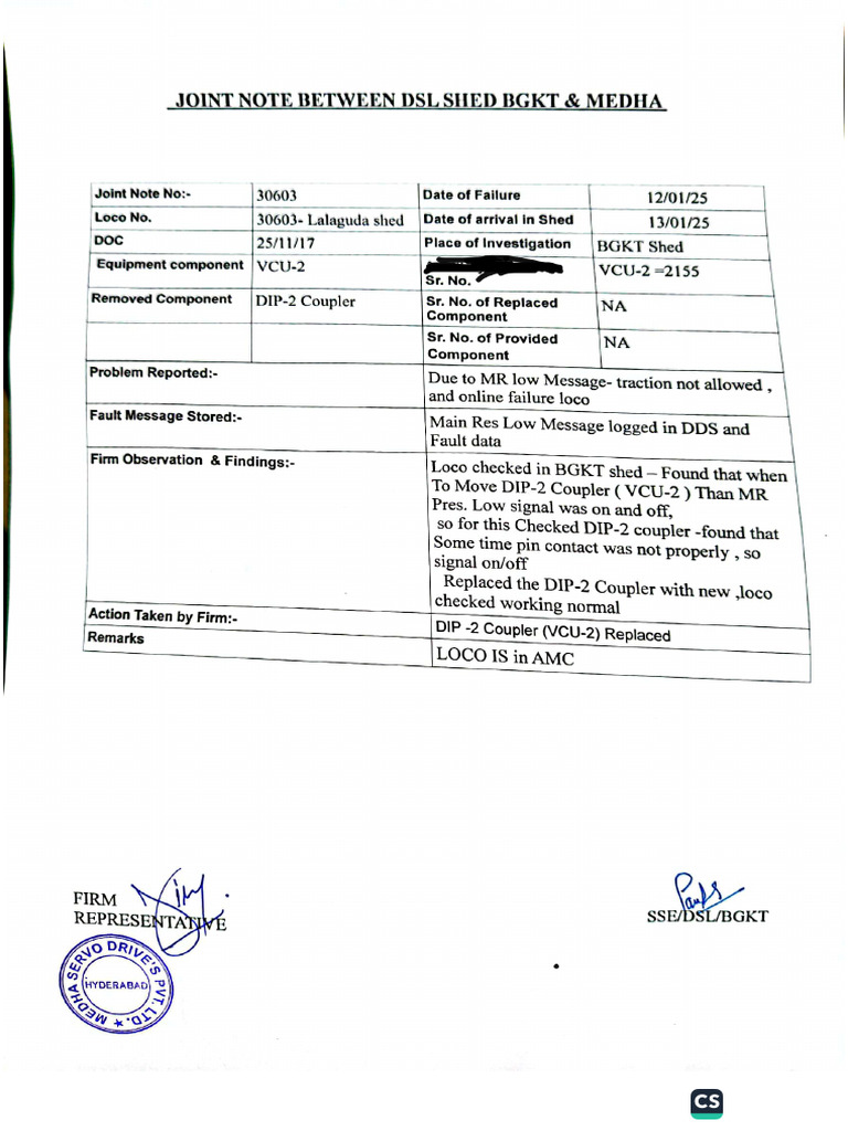 Joint Note 30603 Lalaguda | PDF
