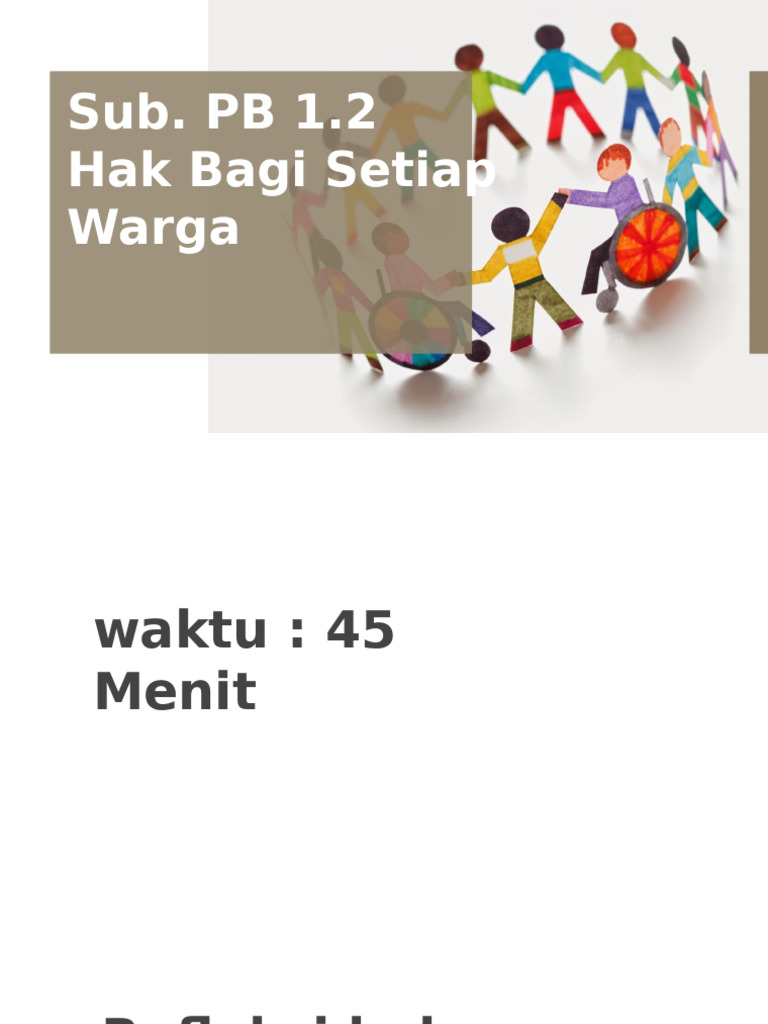 1.2 Hak Bagi Setiap Warga | PDF